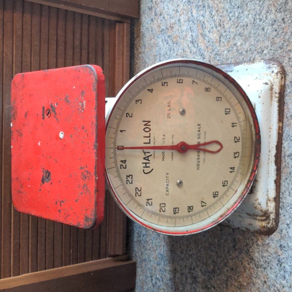 Chatillon | Kitchen | Vintage Chatillon Red White Kitchen Scale 25 ...